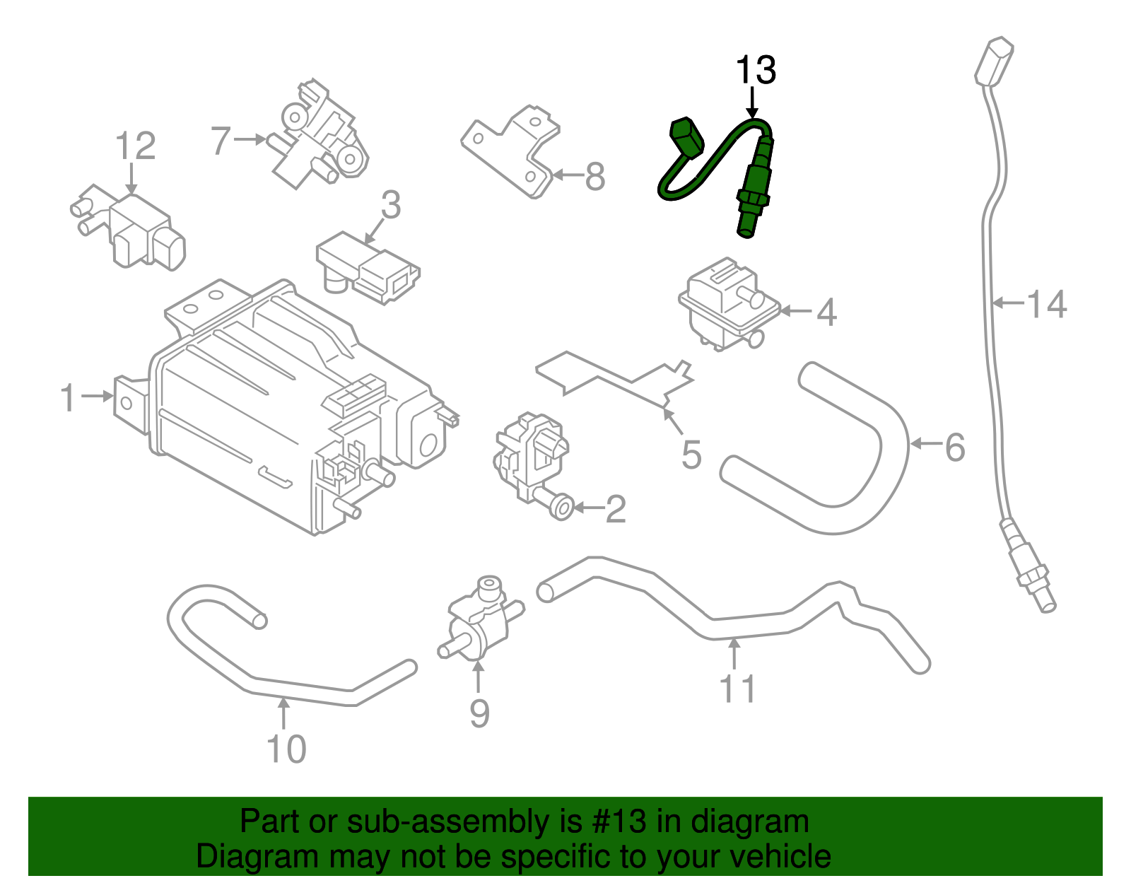 226A0-9UH0A - Oxygen Sensor - 2020-2025 Nissan | Nissan OEM Parts Direct