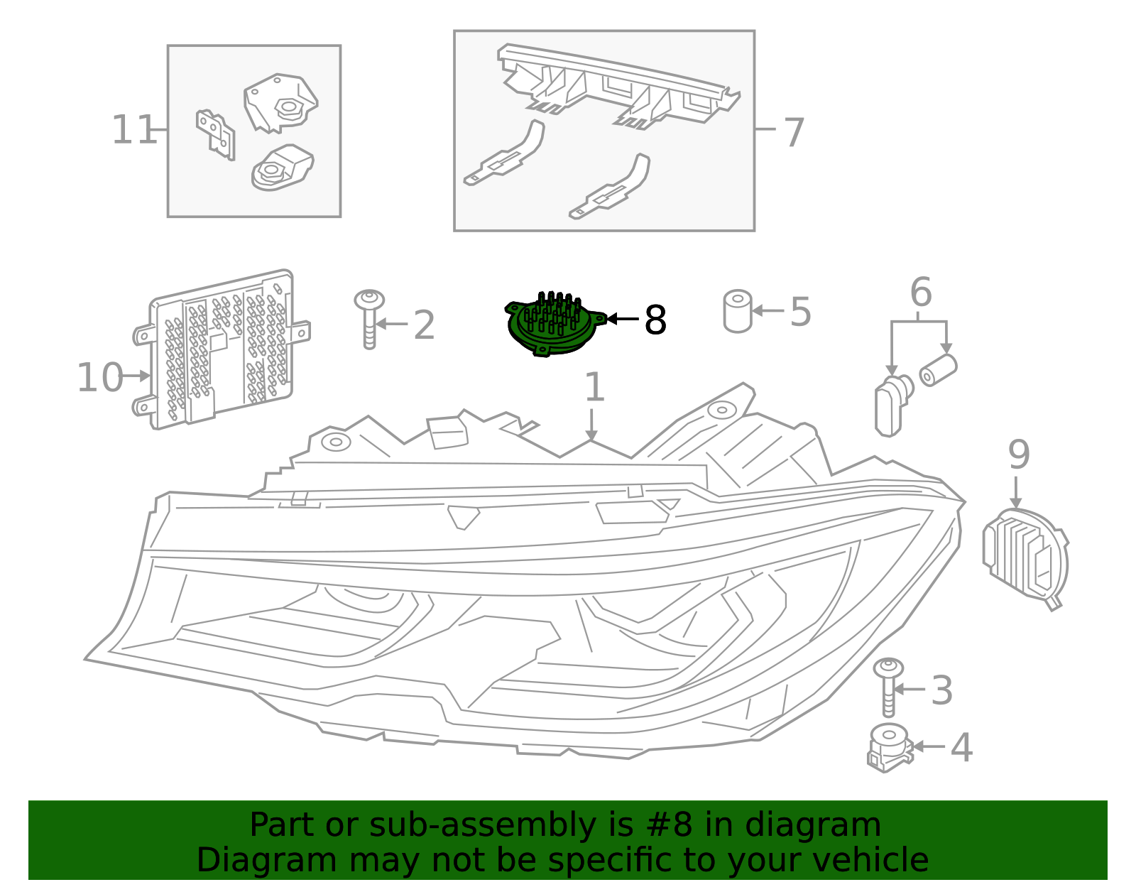 BMW 2019-2022 BMW Led Unit 63-11-8-496-133 | BMW AutoNation Parts