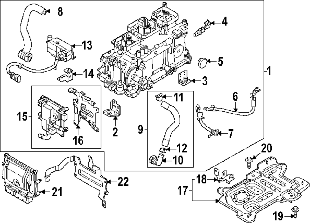 Hyundai - 91660-HB010 - Positive Cable - 2024-2025 Hyundai Santa Fe ...