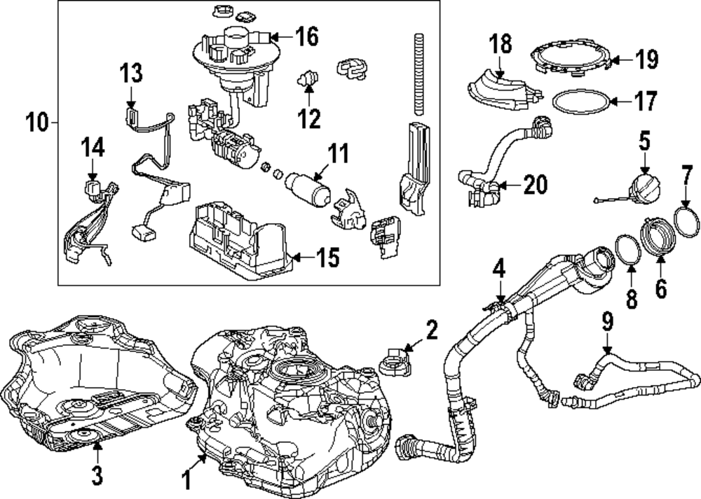 77404-0A220 - 2023-2024 Toyota Corolla Cross - Fuel Tank Vent Hose ...
