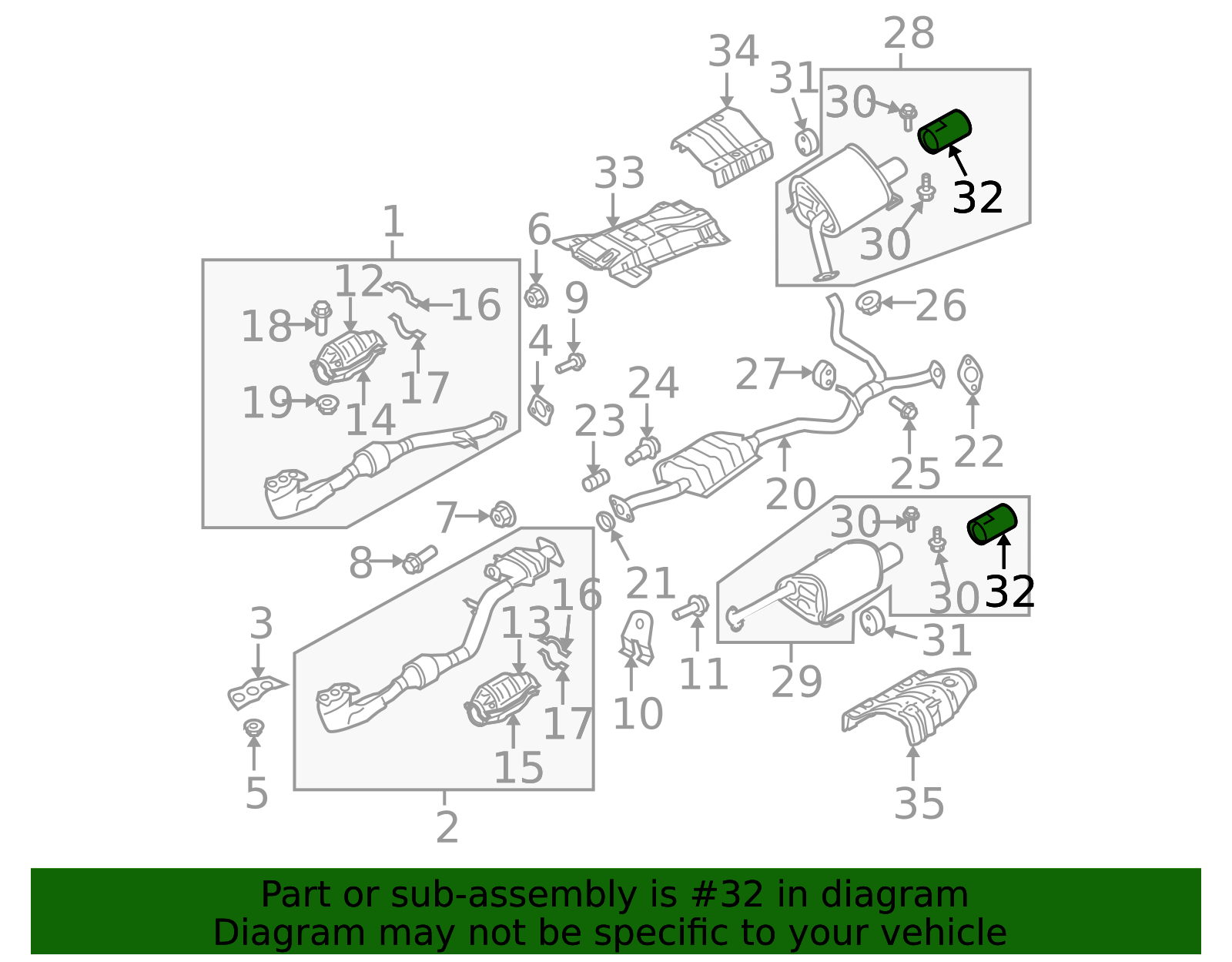 44371AG231 - 2006-2014 Subaru - Tailpipe Extension | Subaru Parts HQ