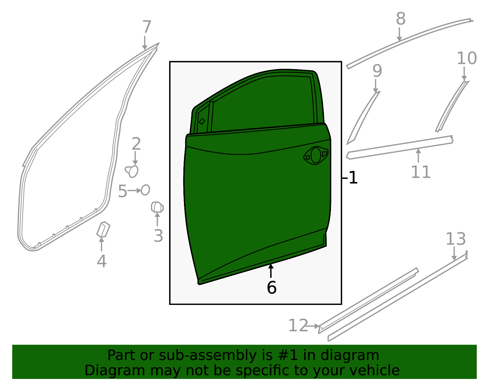 2015-2024 Nissan Murano Door Shell 80101-5AA0A | TascaParts.com