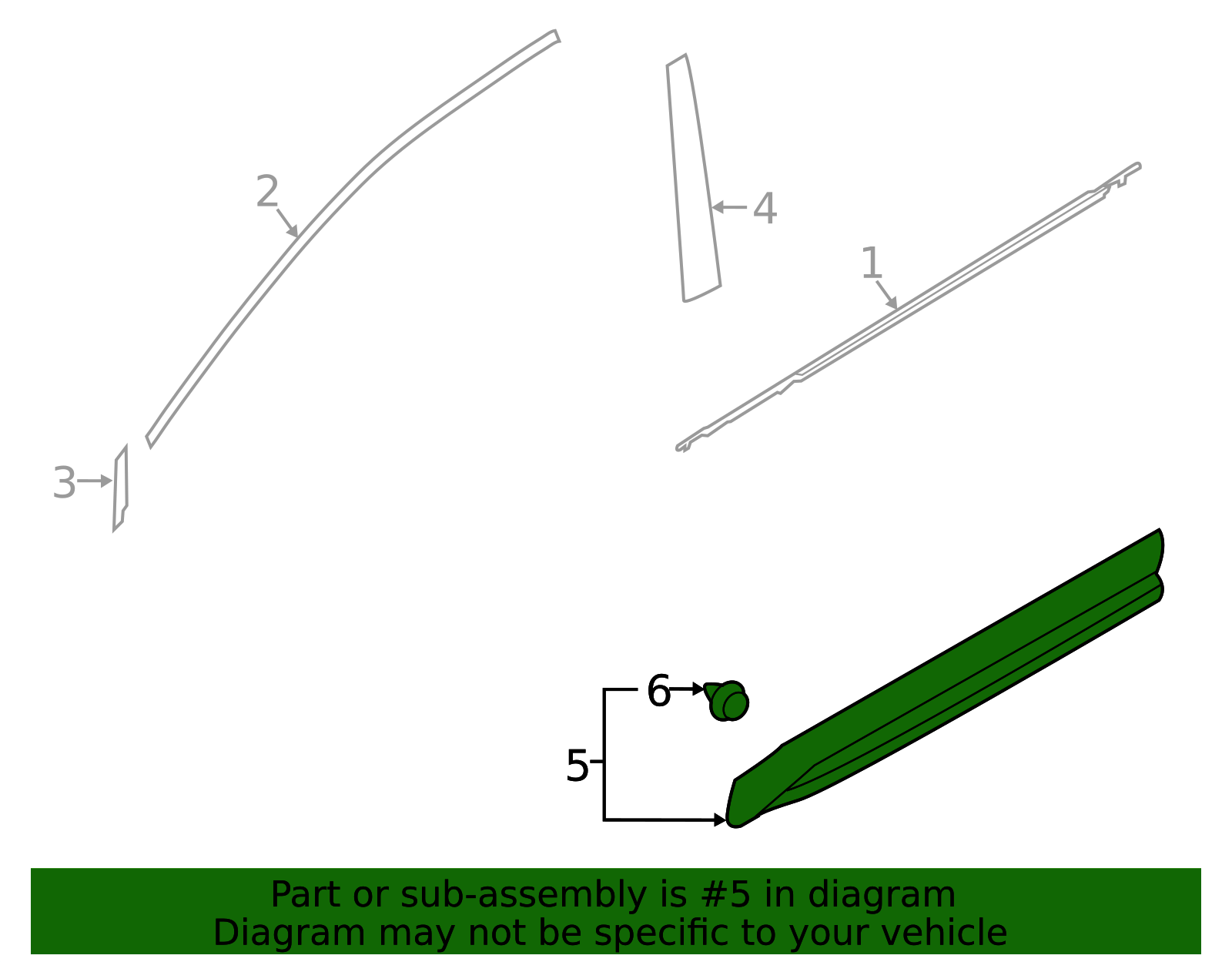 91112XC06B - 2019-2024 Subaru Ascent - Lower Molding | Subaru Parts HQ