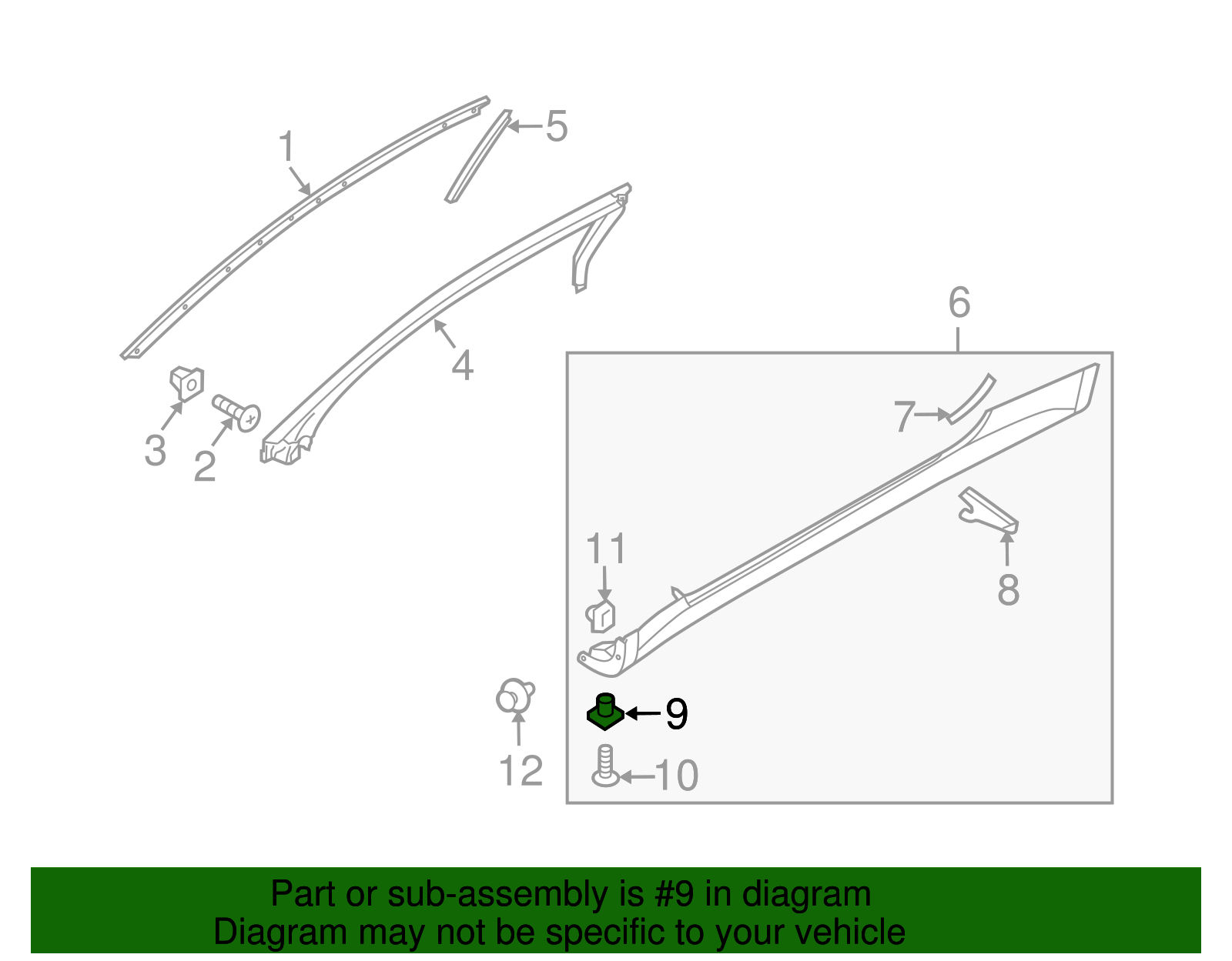 Genuine Rocker Molding Grommet for 2003-2019 Hyundai | Part# 87759 ...
