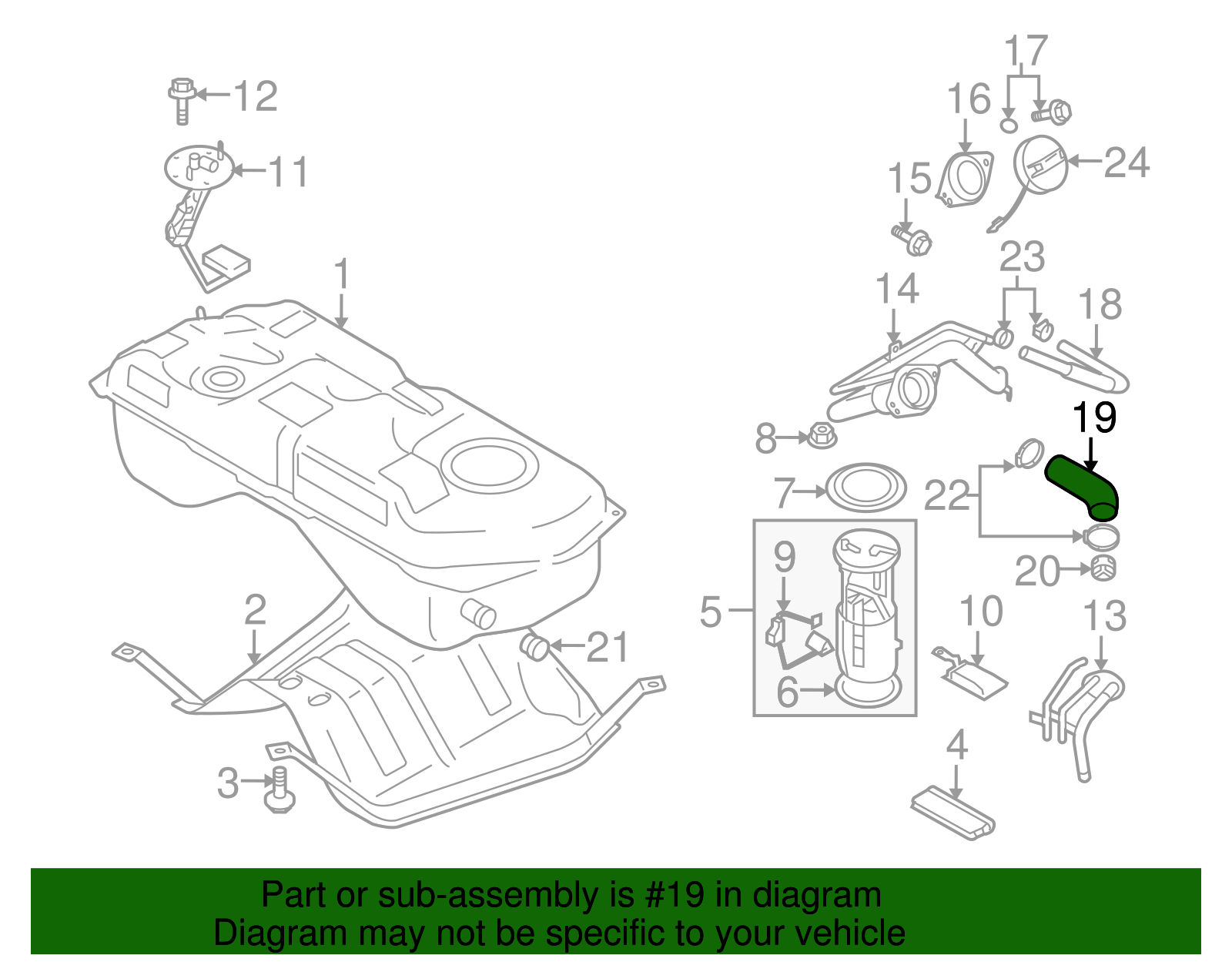 2006-2013 Suzuki Grand Vitara Filler Hose 89241-66J00 | Suzuki ...