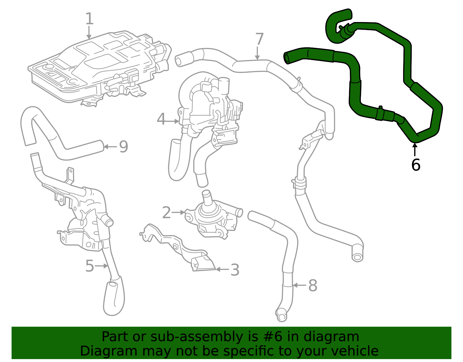2021-2024 Toyota Mirai Heater Hose 87209-62080 | Toyota Parts Center