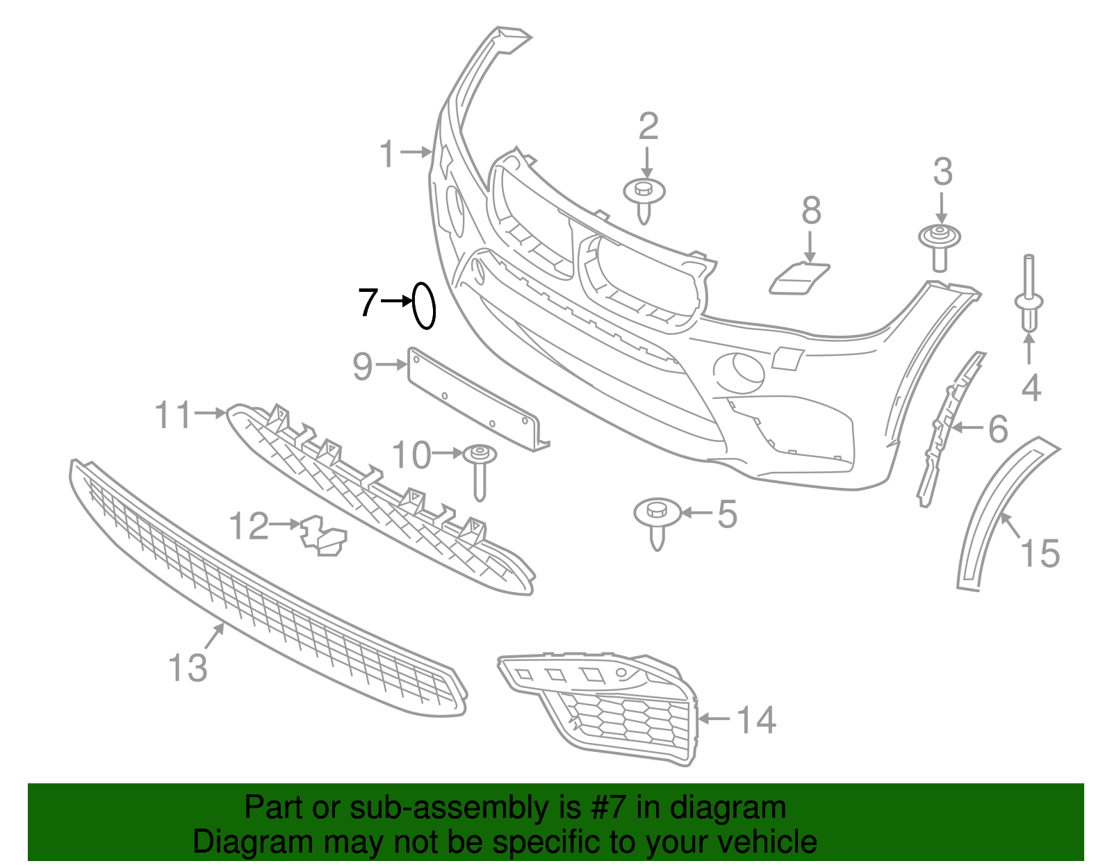 51118066726 - 2015-2019 BMW Tow Bracket Cover (51-11-8-066-726) | BMW ...