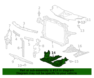 2019-2025 Acura RDX Splash Shield 74116-TJB-A00 | OEM Parts Online