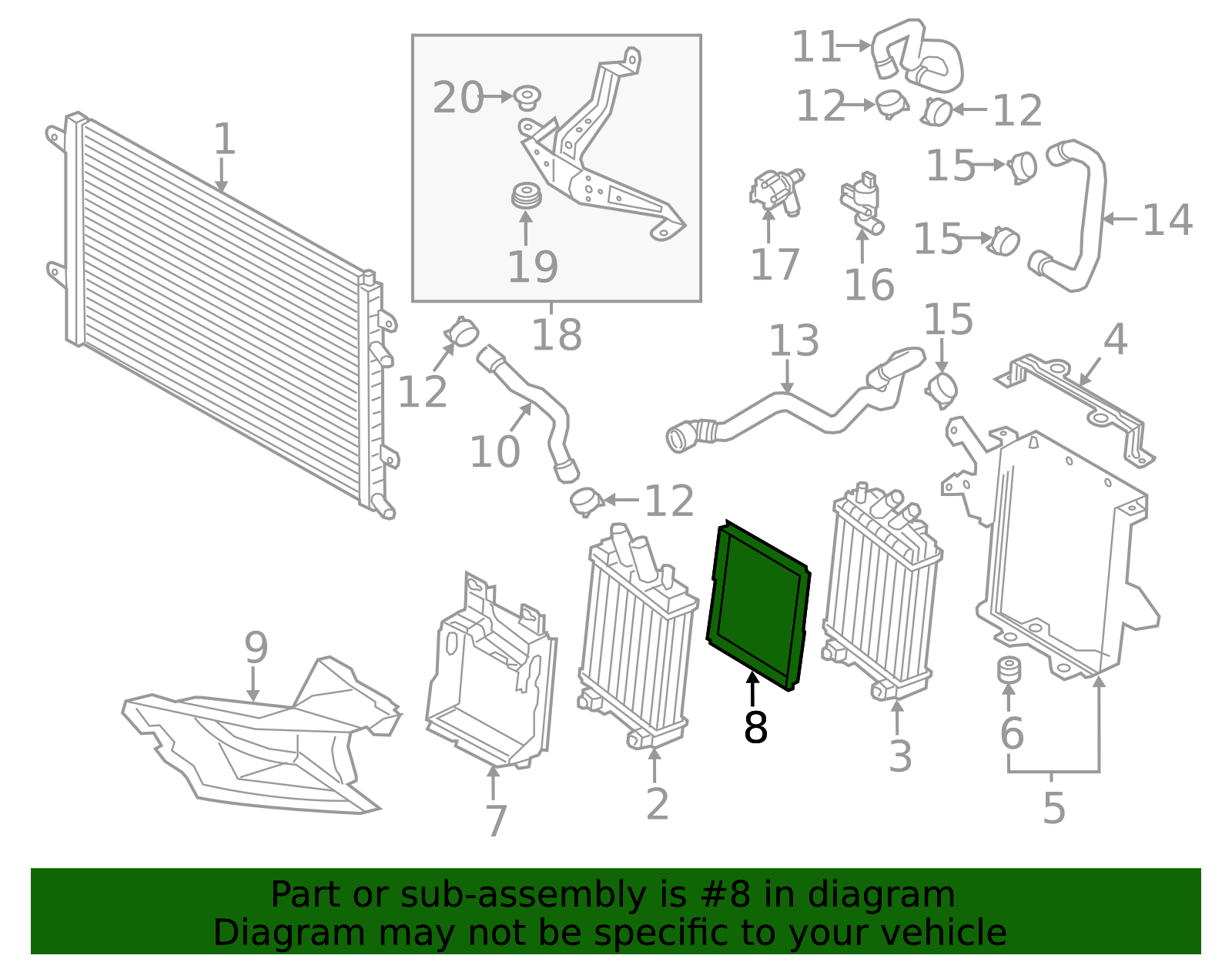 4H0-121-287 - Inner Duct 2013-2016 Audi S8 | Audi OEM Parts Guy