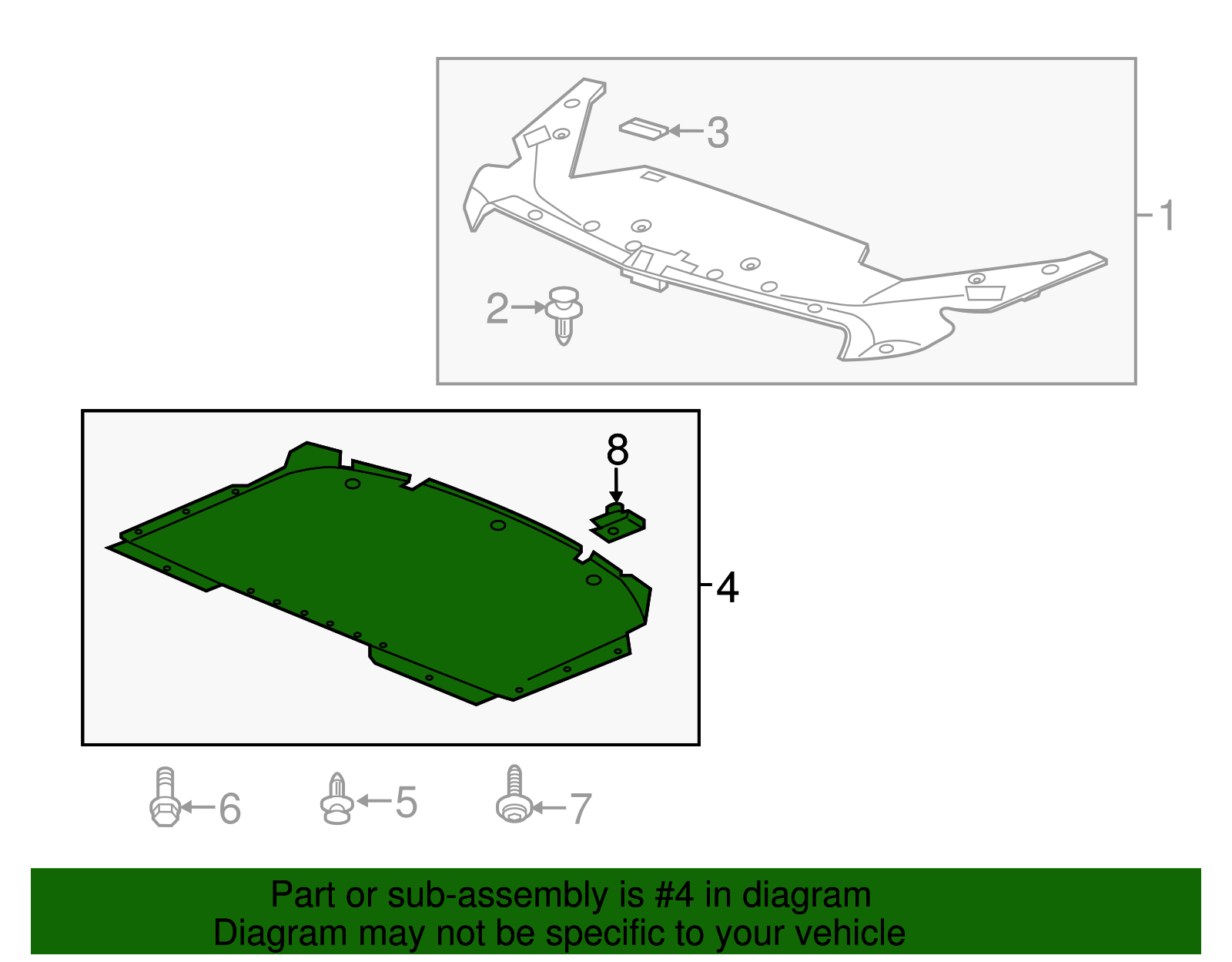 23457488 - Front Compartment Air Deflector 2013-2014 Cadillac ATS | GM ...