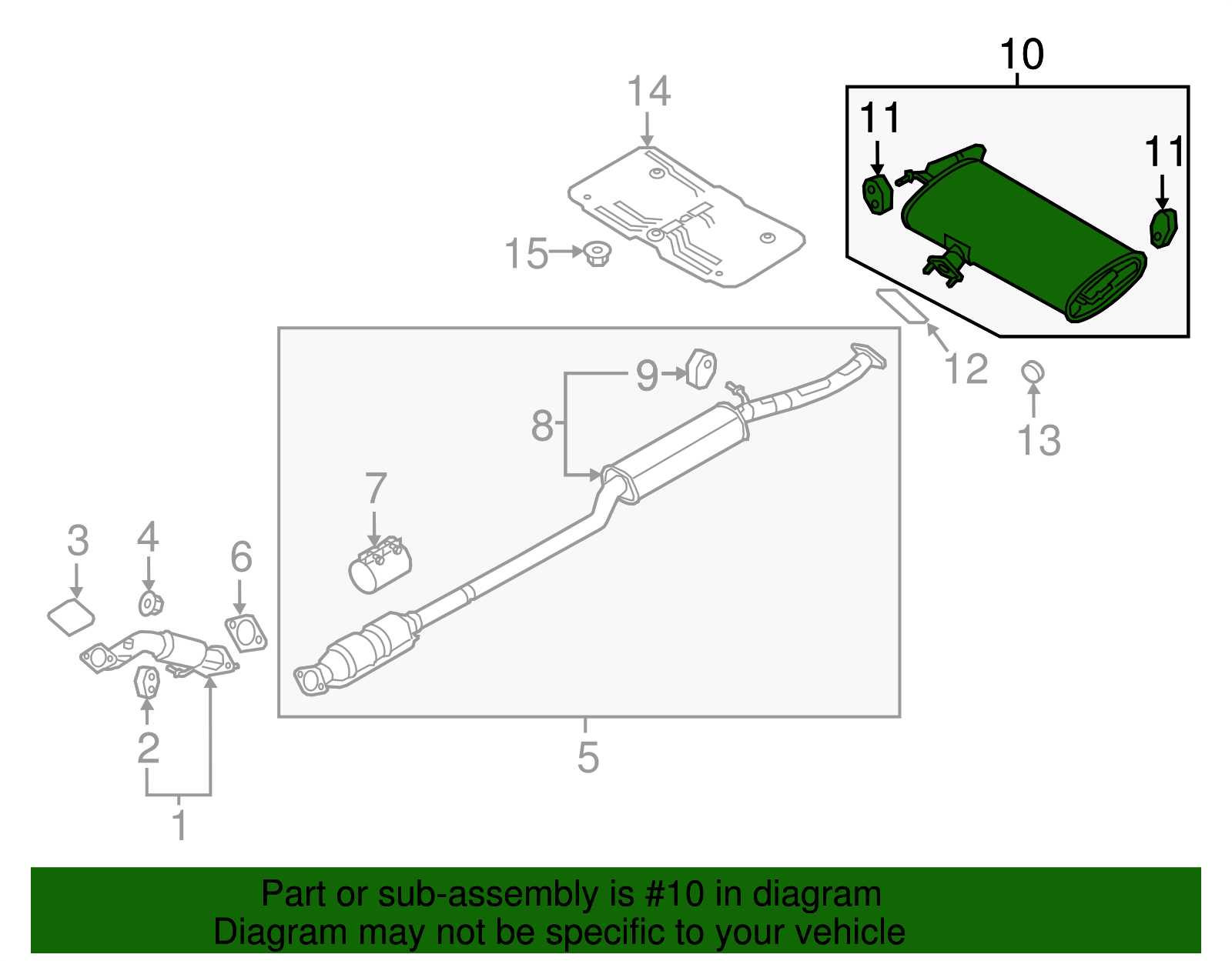 2016-2021 Hyundai Tucson Rear Muffler 28710-D3041 | OEM Parts Online