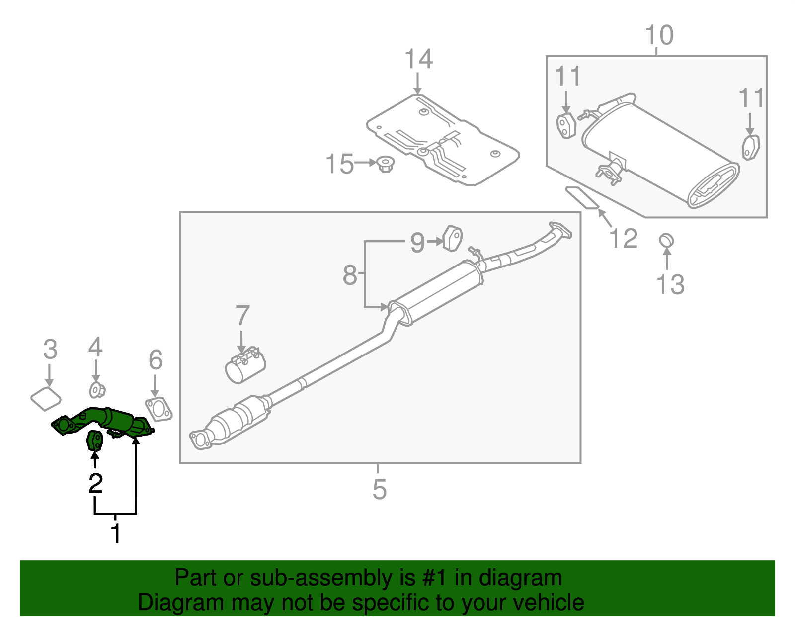 2016-2018 Hyundai Tucson Front Muffler 28610-D3140 | OEM Parts Online