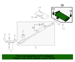 2016-2021 Hyundai Tucson Rear Muffler 28710-D3041 | OEM Parts Online