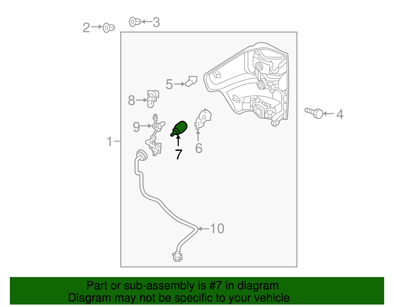 2016-2025 Nissan Backup Lamp Bulb 26261-9B91B | Nissan Parts Central