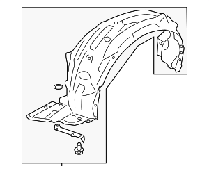 SU003-06094 - 2013-2020 Toyota - Fender Splash Shield (Left, Front ...