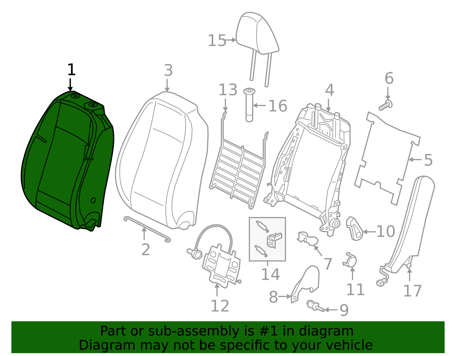 17A-881-806-N-YUE - Seat Back Cover 2022-2024 Volkswagen Jetta | Bam ...