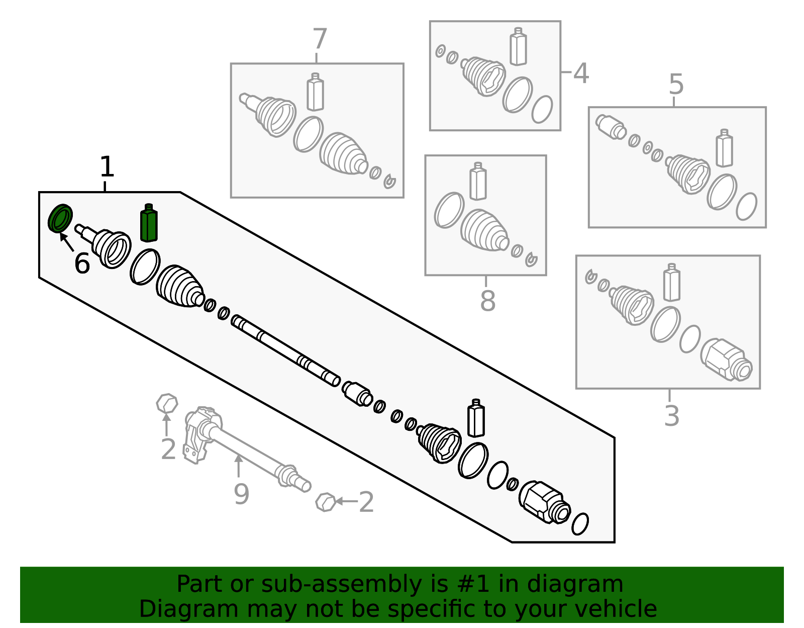 49501-D4350SJ - Axle Assembly 2016-2020 Kia Optima | Kia.Parts Store