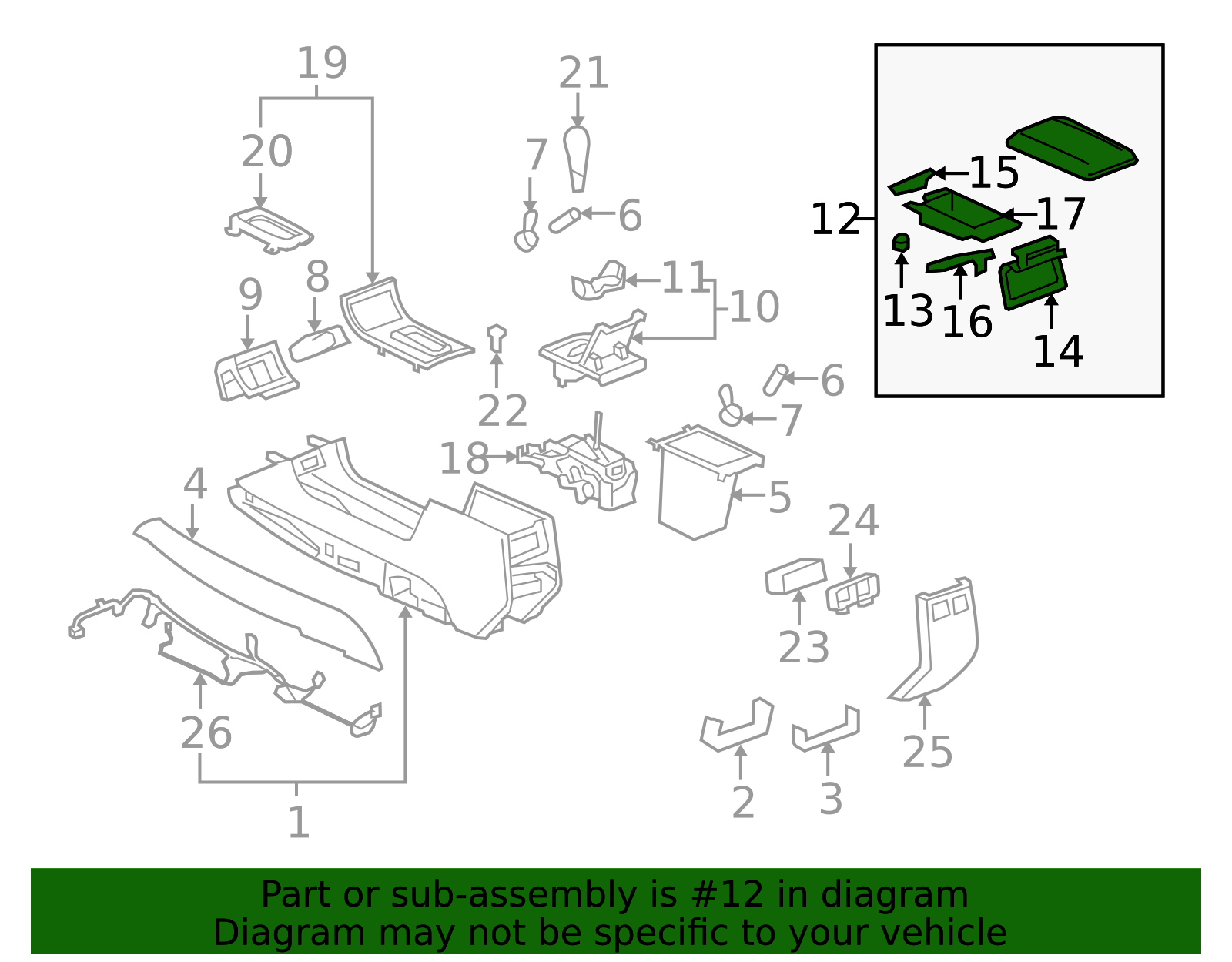 2008-2011 Buick Lucerne Armrest Door 25816117 | Capital Chevrolet Parts
