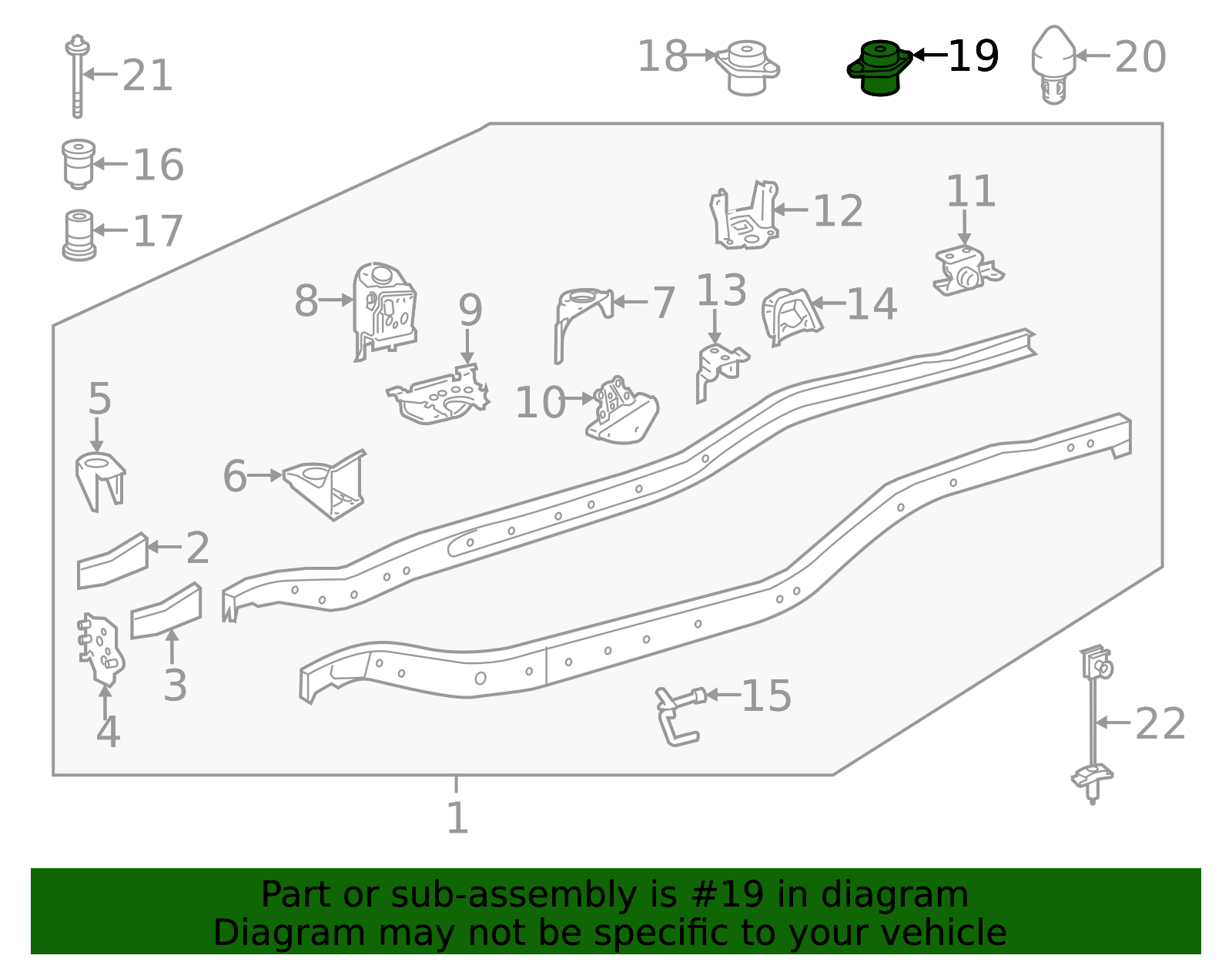 2007-2021 Toyota Tundra Body Mount Cushion 52205-0C100 | OEM Parts Online