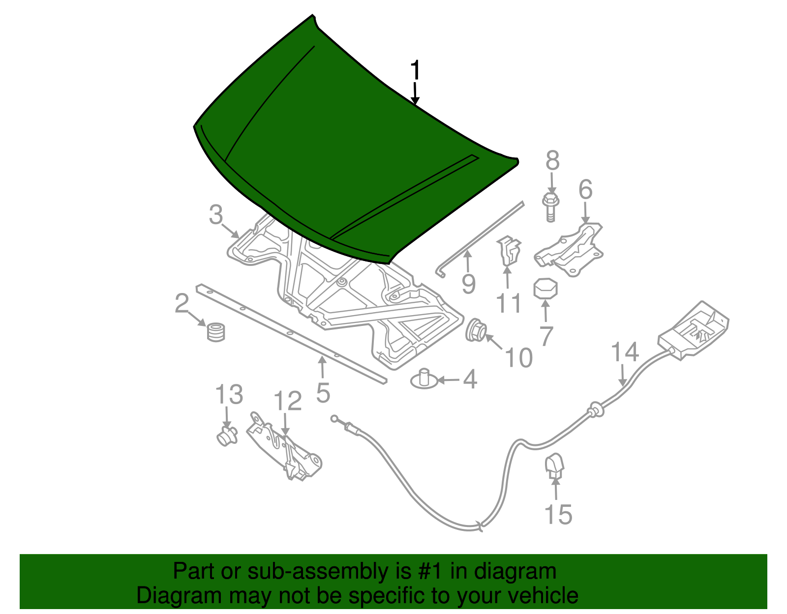 2005-2015 Nissan Xterra Hood F5100-EA030 | My Nissan Part