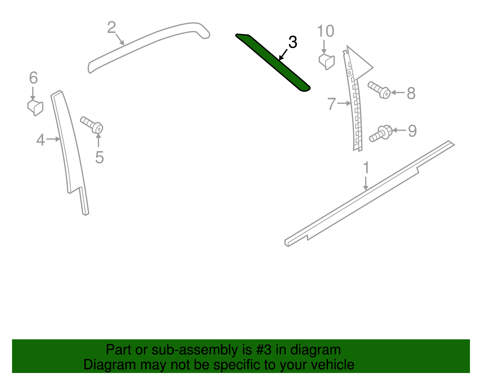 4H0-853-777-B - Frame Molding 2015-2018 Audi | Audi OEM Parts Guy