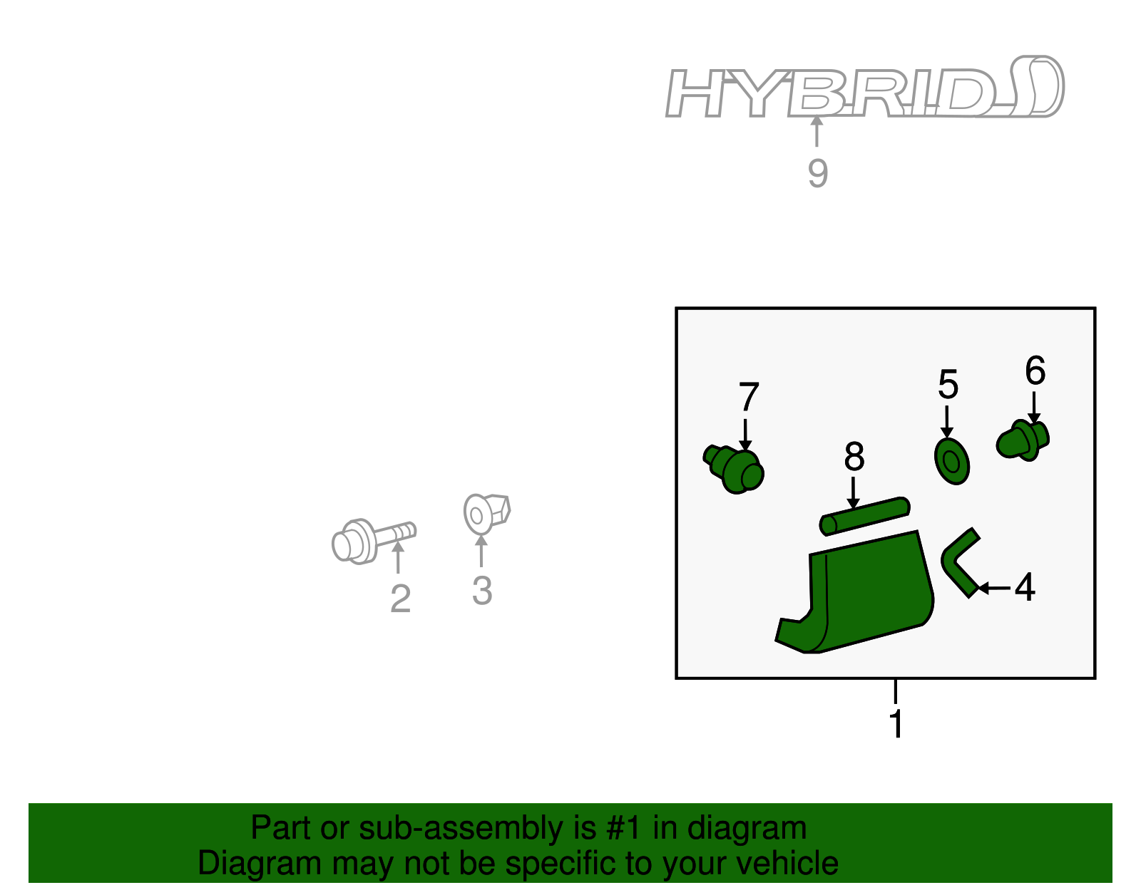 2011-2013 Toyota Highlander Fender Molding 75602-48040-B1 | OEM Parts ...