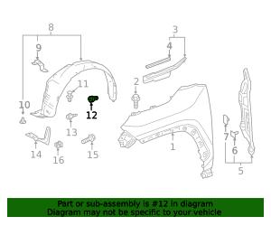 90189-A0002 - Fender Liner Grommet 1990-2025 Toyota | Longo Toyota Parts