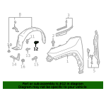 90189-A0002 - Fender Liner Grommet - OEM Genuine Toyota Parts