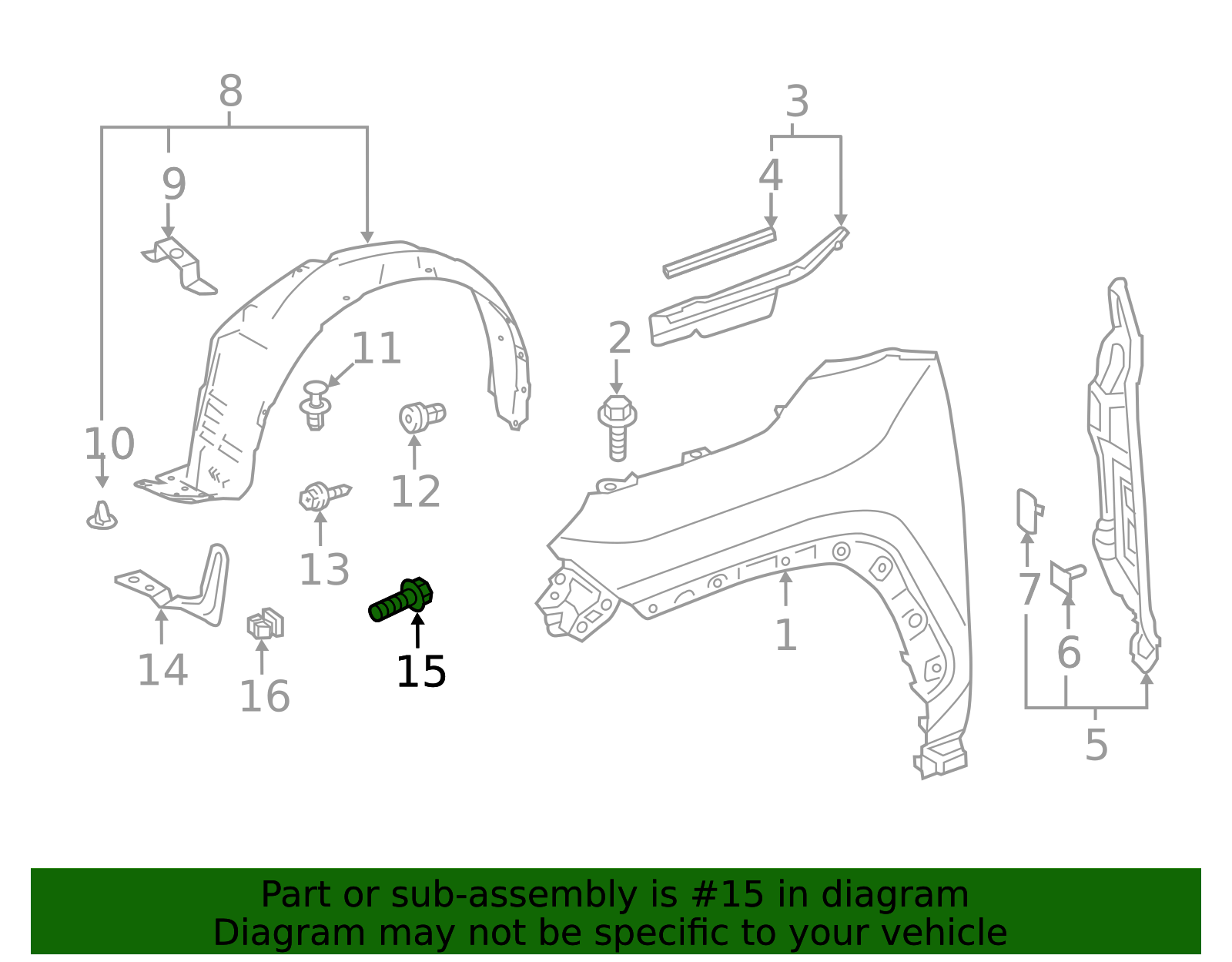 2018-2025 Toyota Bumper Cover Heat Shield Screw 90159-A0059 | Toyota ...