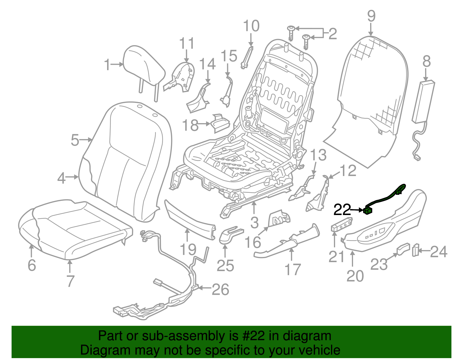 87317-4HA0C - Lumbar Switch 2014-2020 Infiniti Q50 | Infiniti of Orland ...