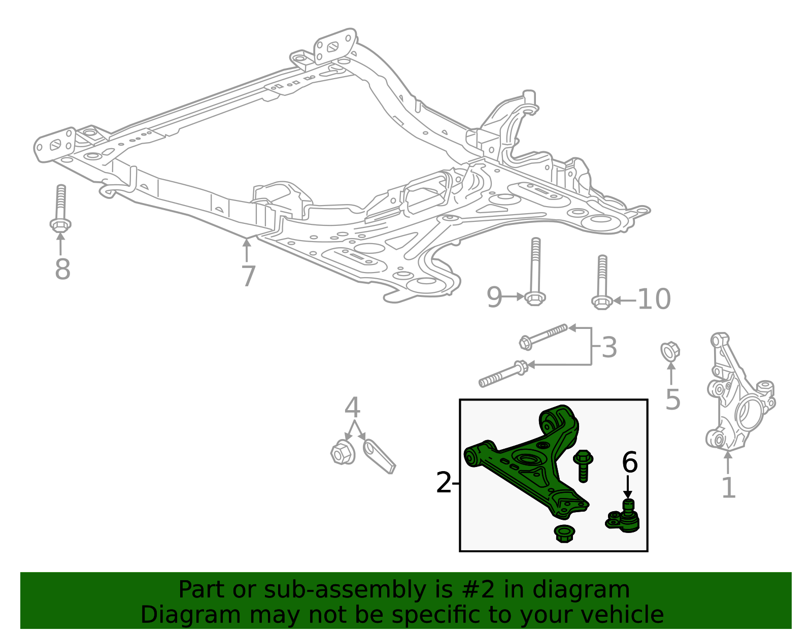 2015-2020 Chevrolet Trax Front Lower Suspension Control Arm 94540672 ...