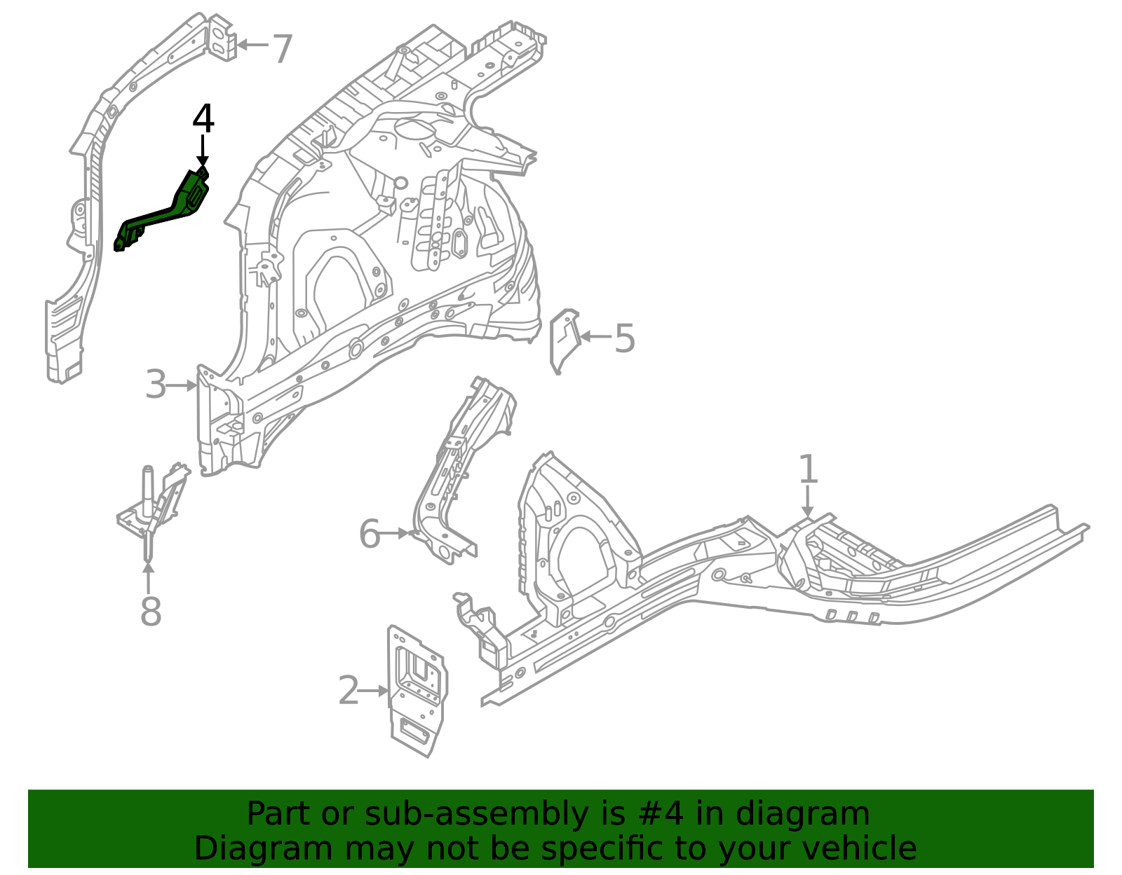 Genuine Fender Mtg Bkt for 2024-2025 Hyundai Sonata | Part# 64587-L1500 ...