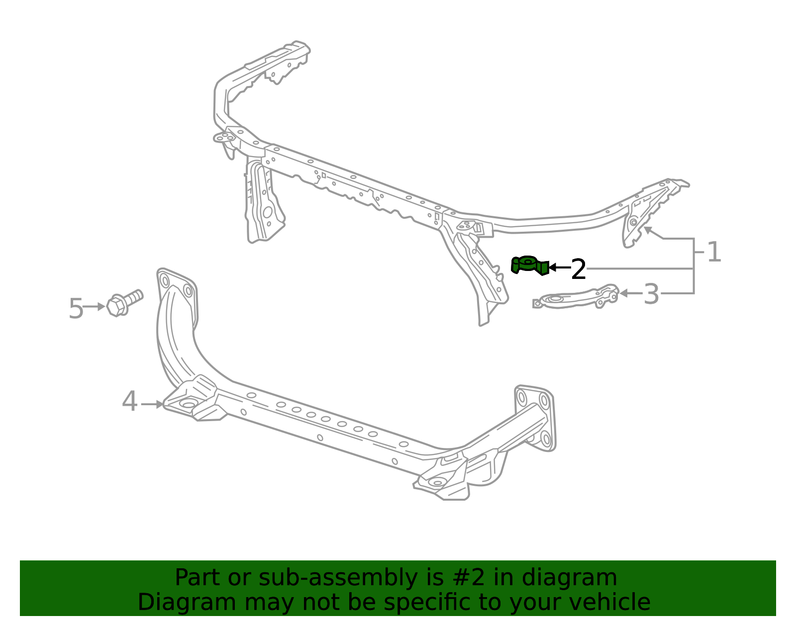 84202905 - Driver Side Front End Upper Tie Bar Bracket 2019-2025 ...