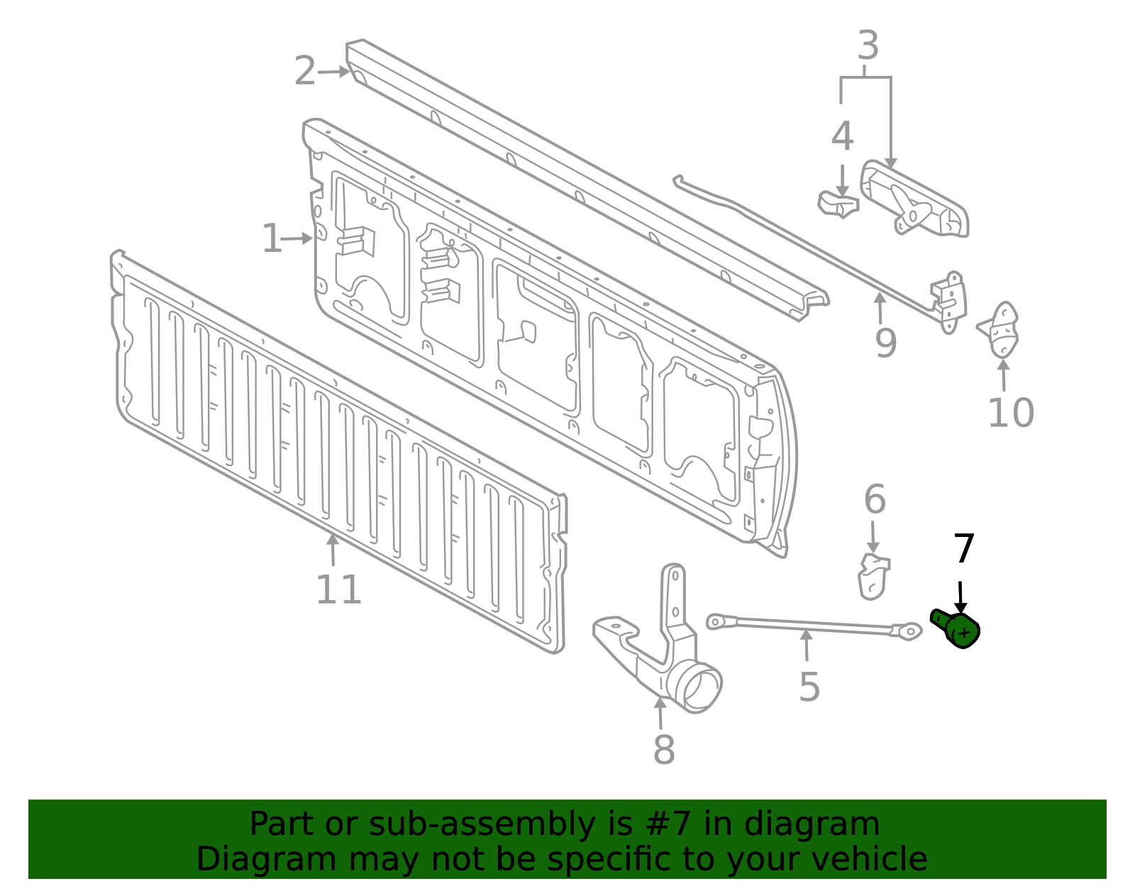 2005-2015 Toyota Tacoma Check Strap Shaft 68965-04020 | Toyota Parts Center