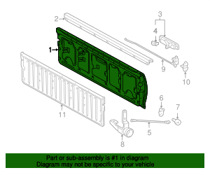 2005-2015 Toyota Tacoma Tailgate (Rear) 65701-04013 | American Toyota Parts