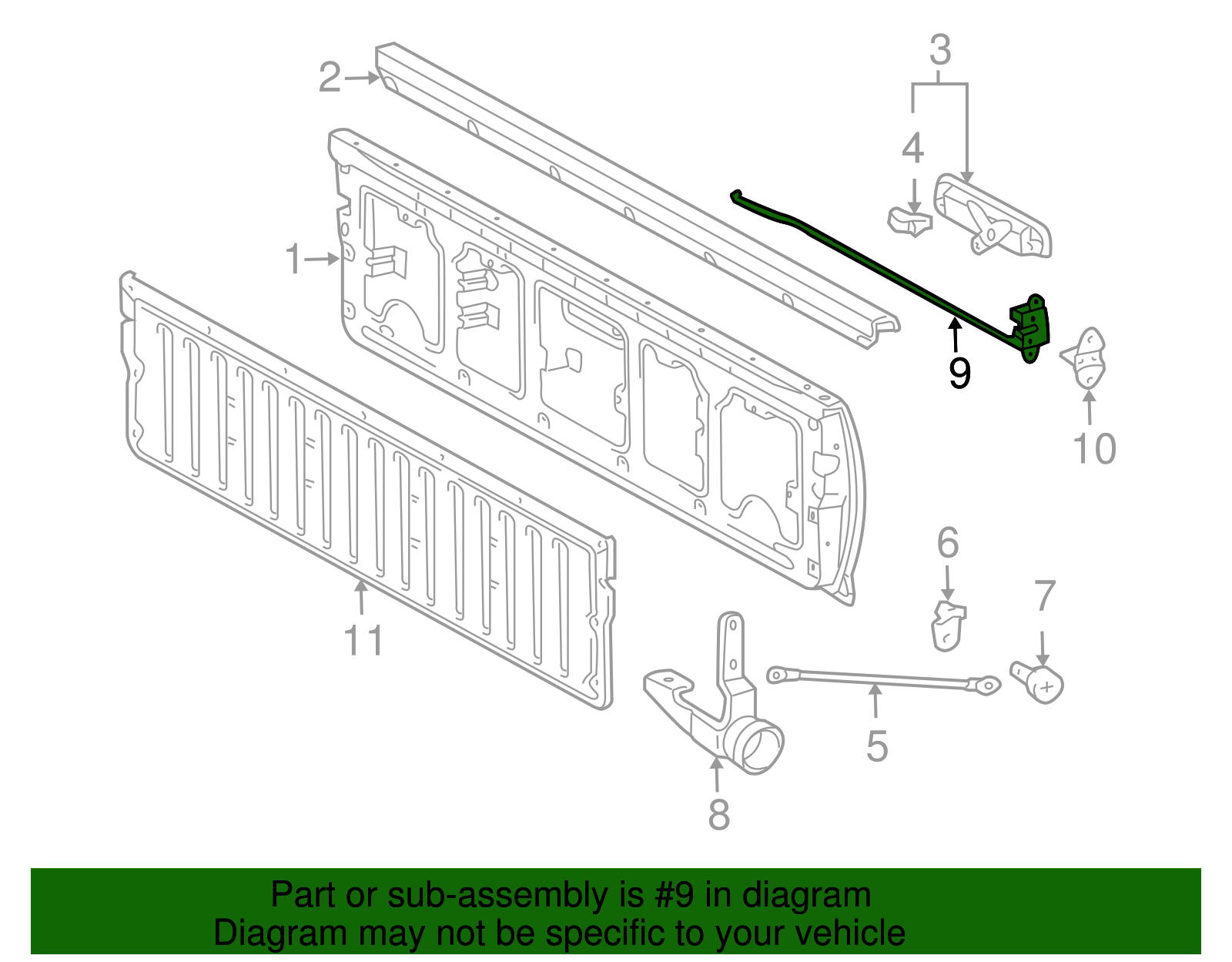 65780-04032 - Tailgate Latch (Right) - 2005-2015 Toyota Tacoma | OEM ...