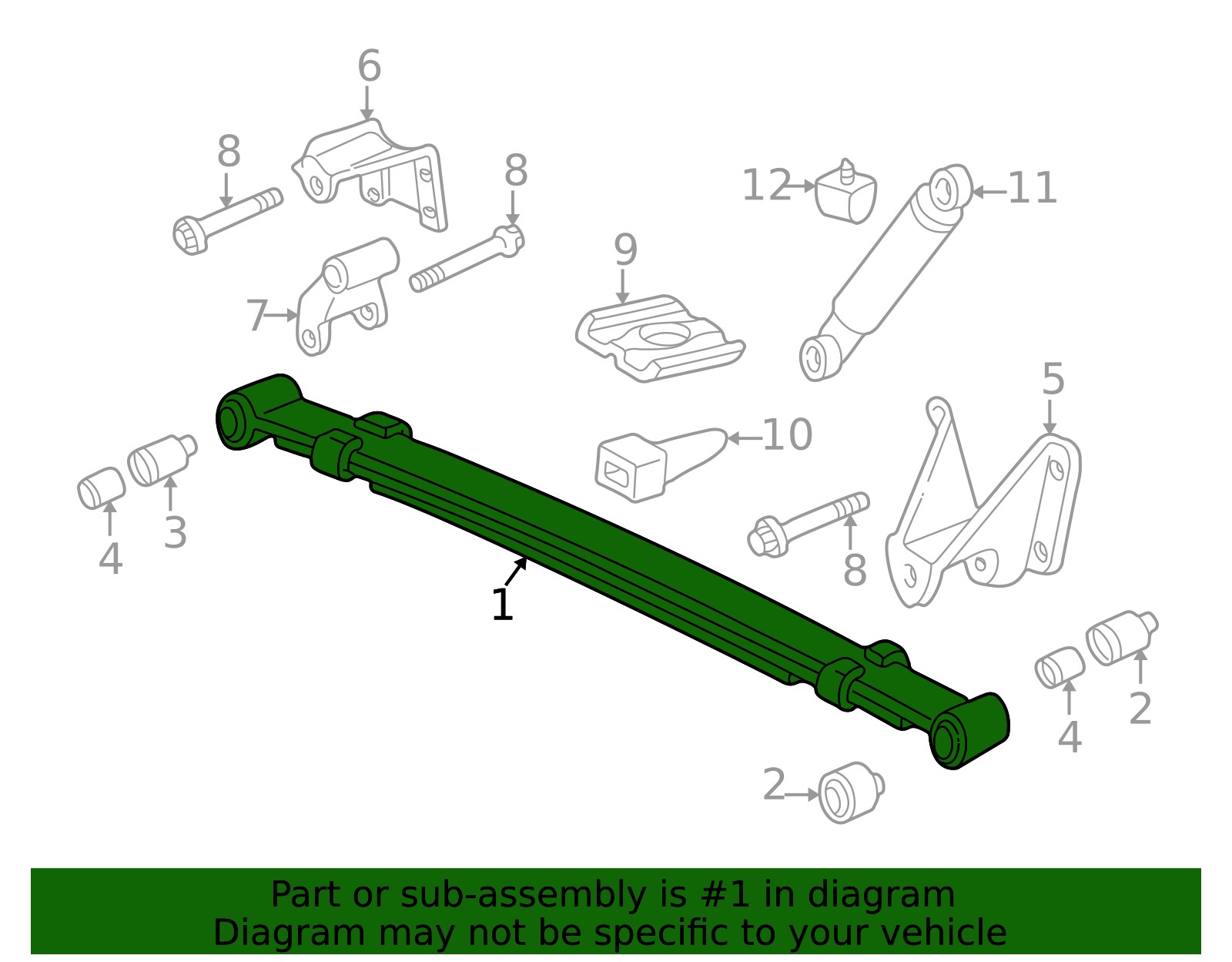 1FAB-28-010 - 2005-2009 Mazda - Leaf Spring | Mazda Part Direct