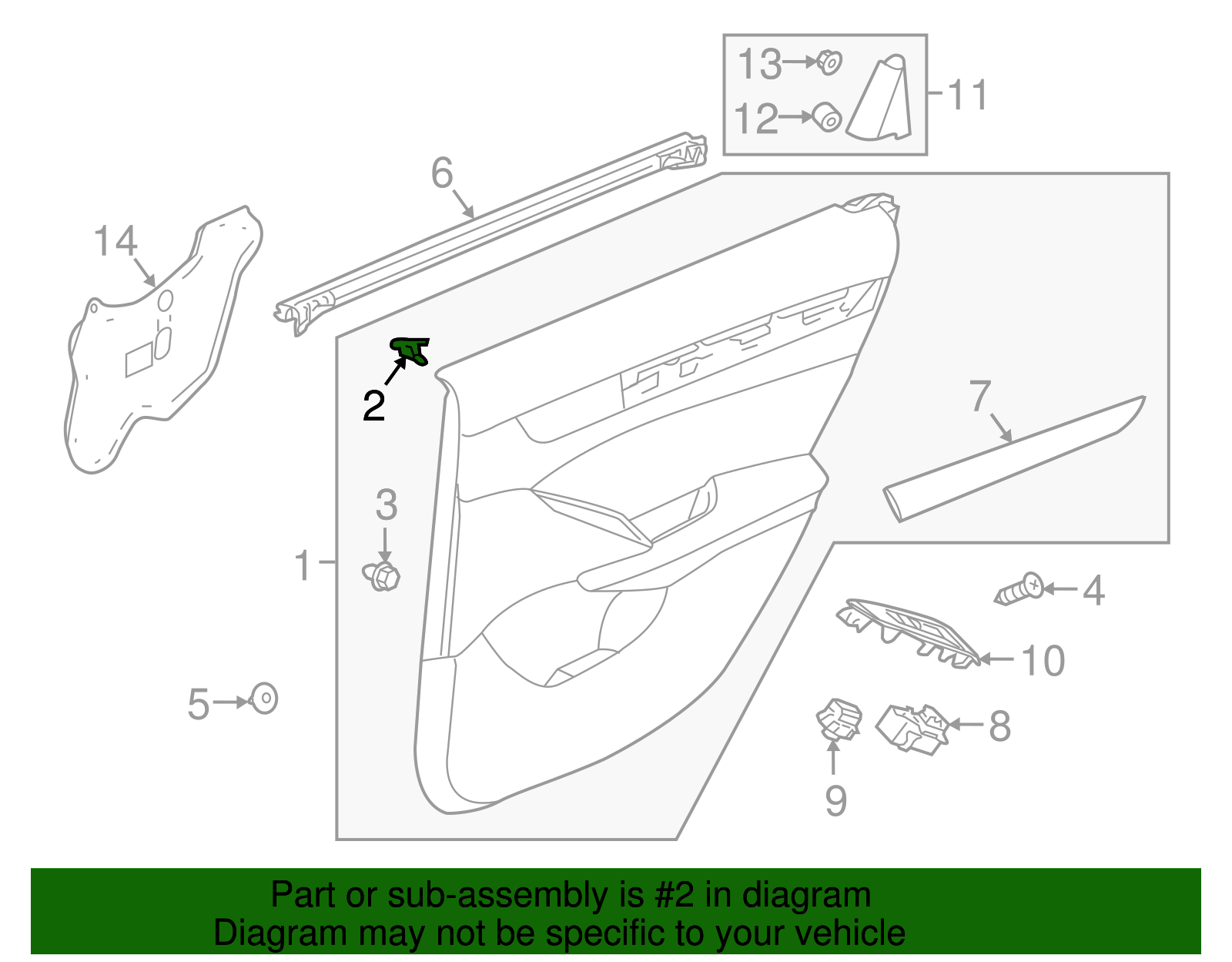 2016-2025 Honda Door Trim Panel Clip 90669-T6A-J01 | Honda Parts Direct