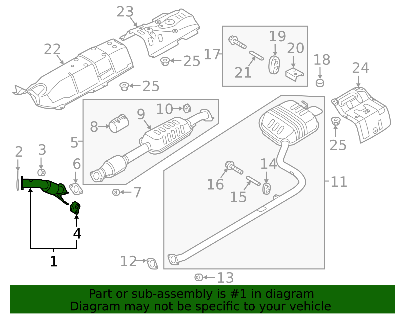Genuine Front Muffler for 2016-2019 Hyundai Sonata | Part# 28610-E6310 ...