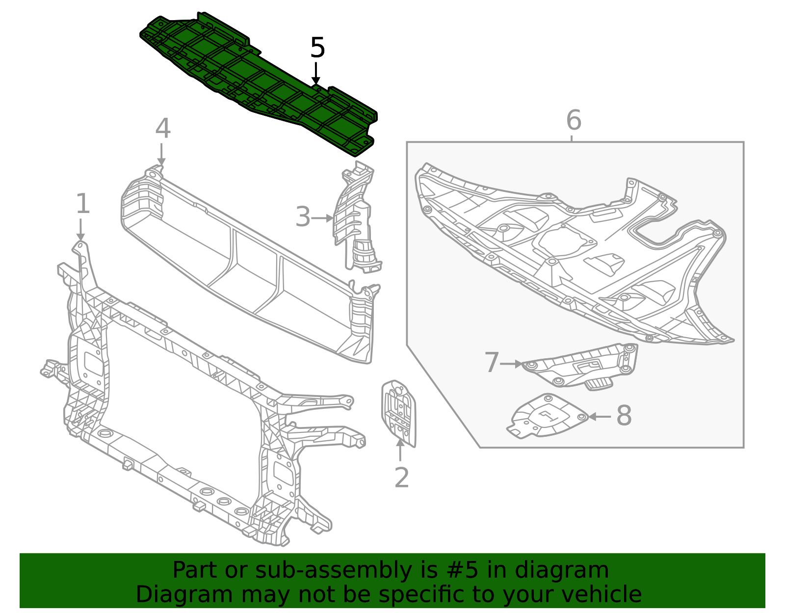 2022-2024 Hyundai Tucson Radiator Support Air Deflector 29135-N9600 ...