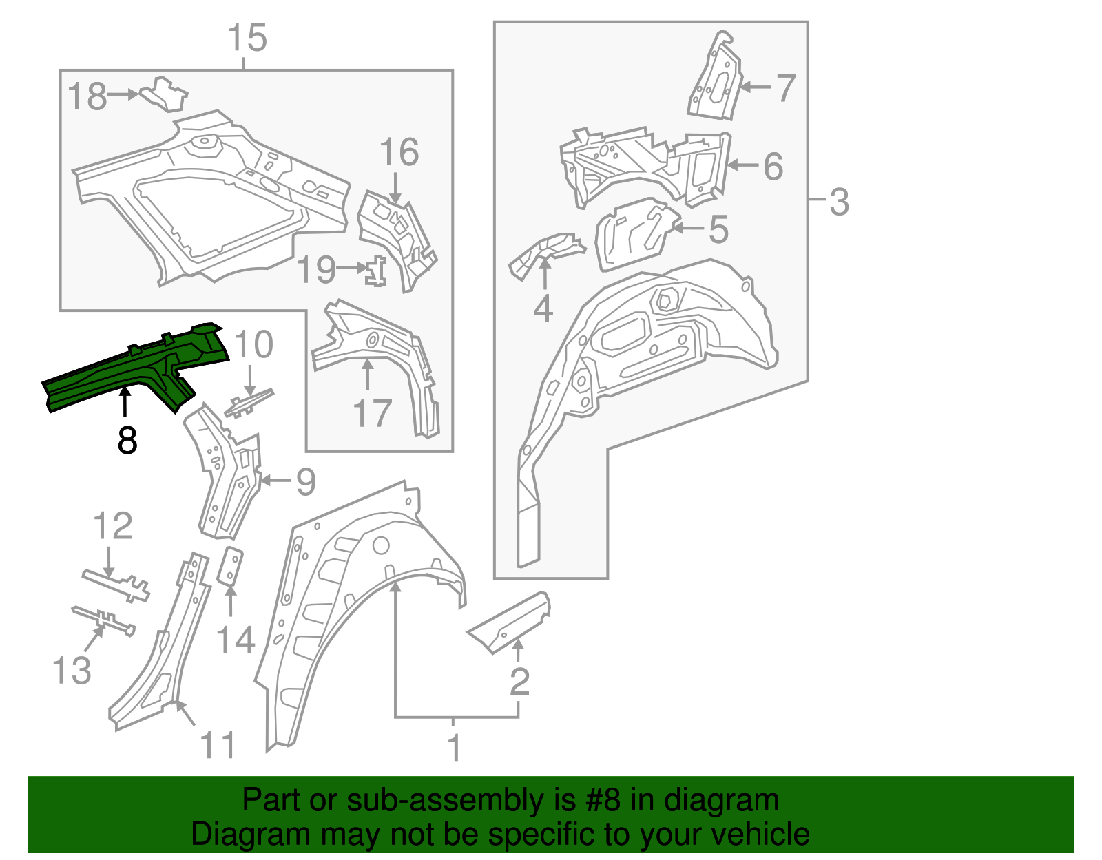 8W9-810-392-A - Upper Reinforced 2017-2025 Audi A4 allroad | Audi OEM ...