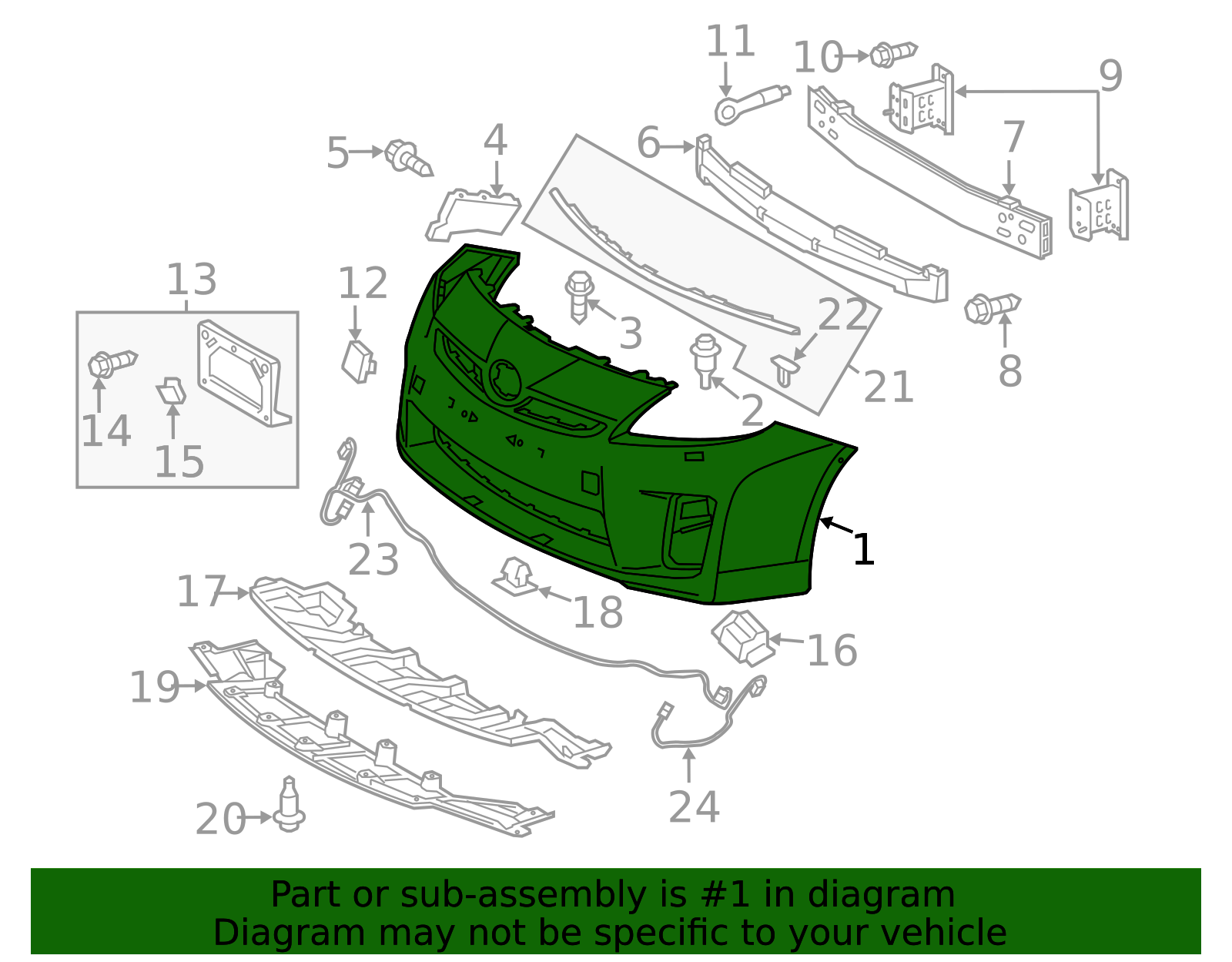 52119-47919 - Cover Front Bumper L Co 2010-2011 Toyota Prius | Longo ...