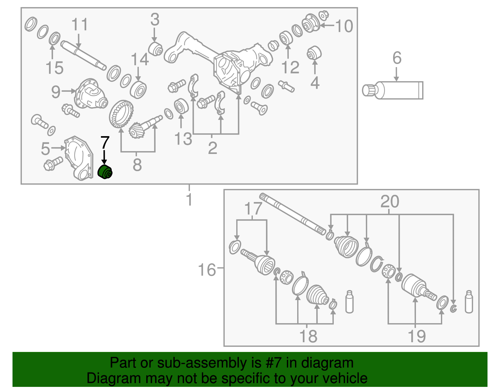 2017-2024 Nissan Armada Differential Carrier Front Bushing 54721-1LA0B ...