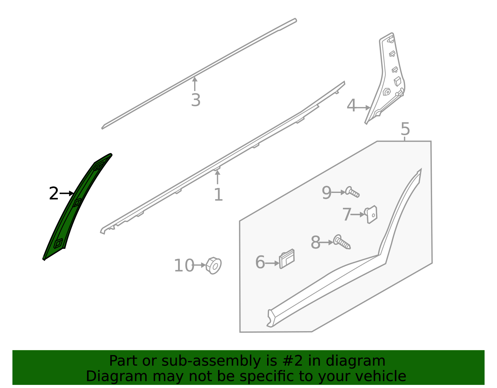 2020-2025 Hyundai Palisade Door Applique 83260-S8000 | MotorMotor