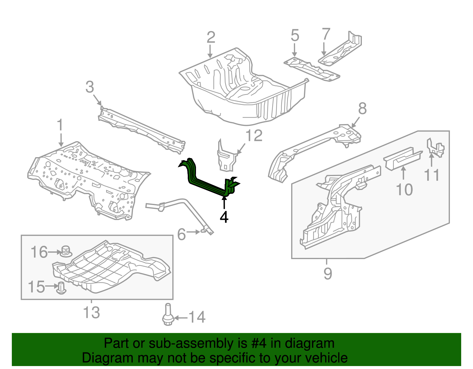 65760-T7X-A00ZZ - 2016-2022 Honda HR-V - Cross-Member Rear Differential ...