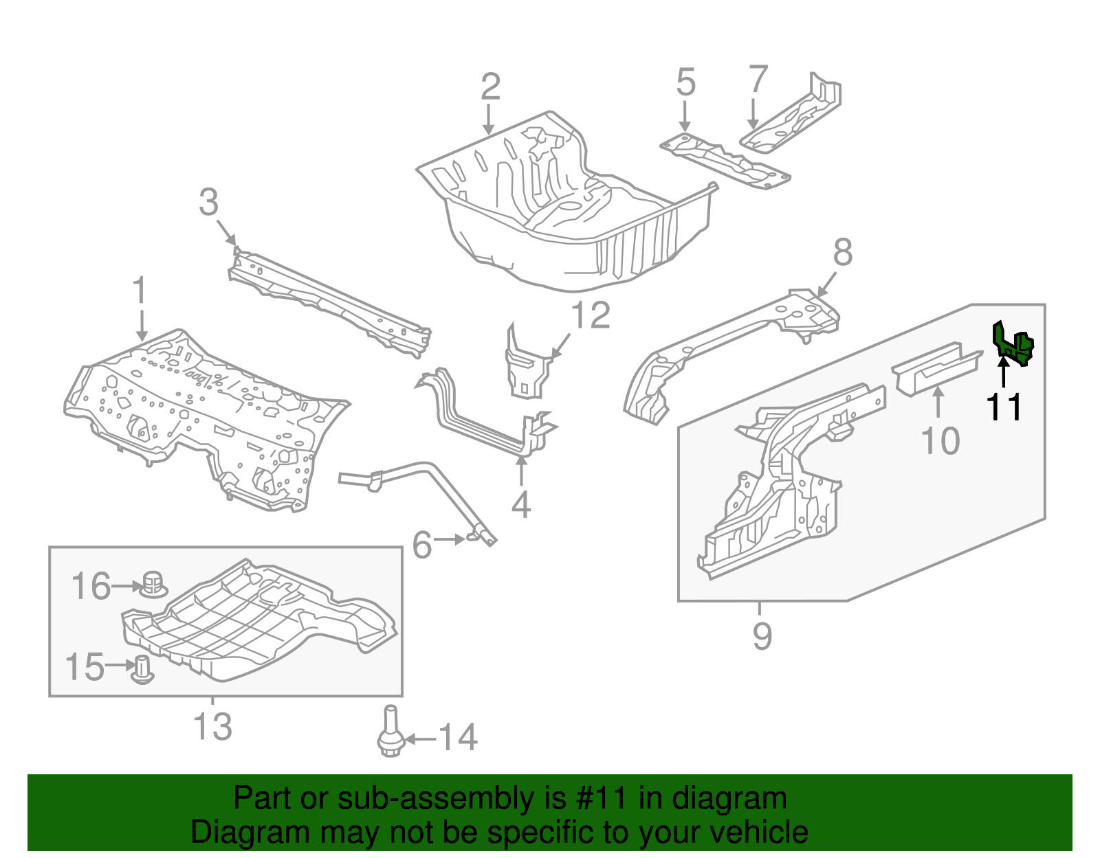 65619-T7W-A00ZZ - Flange R Rear Frame End - 2016-2020 Honda HR-V ...