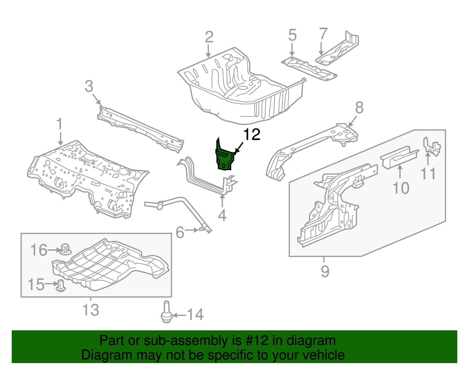 65672-T7A-300ZZ - Plate L Rear Side Sill End - 2016-2020 Honda HR-V ...
