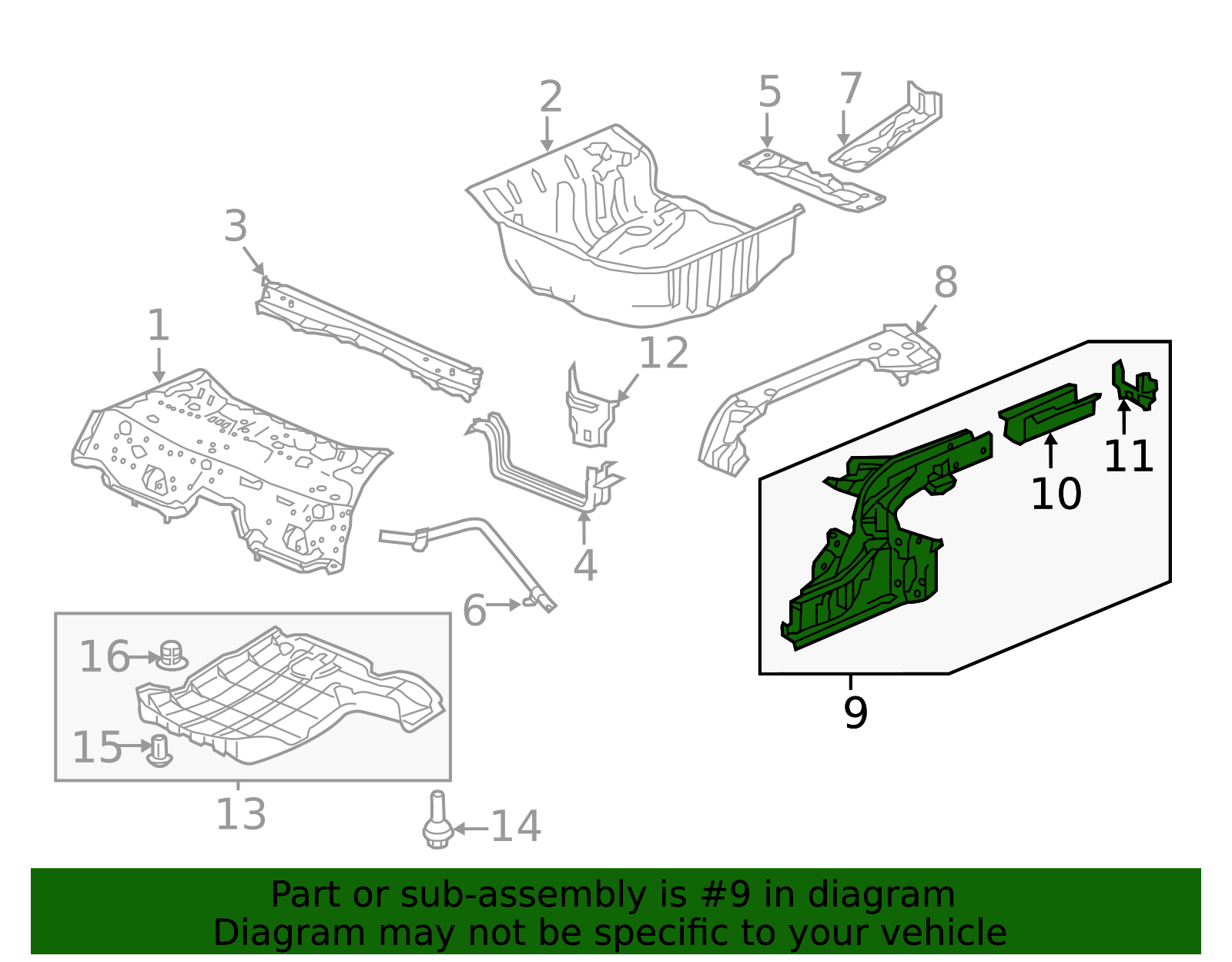 04656-T7W-A02ZZ - Rail Assembly 2016-2022 Honda HR-V | Honda Parts Online