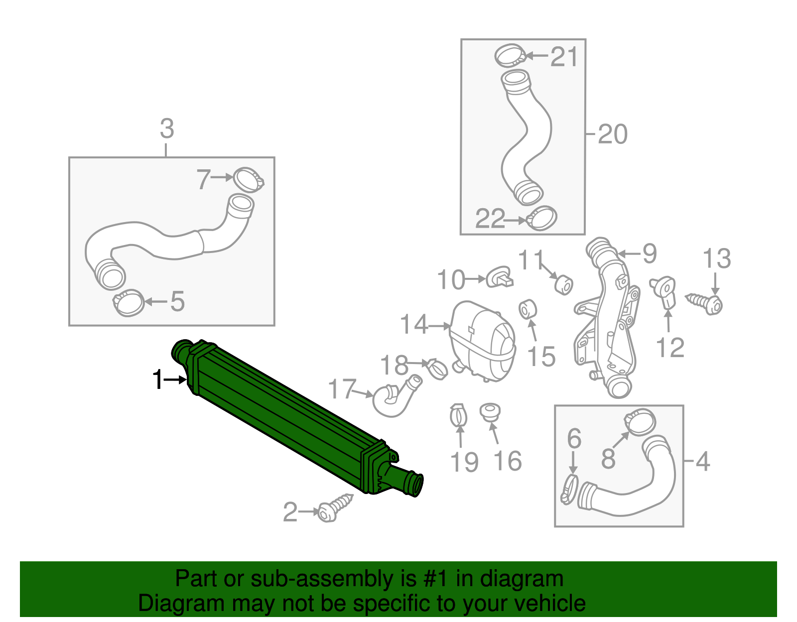 8K0-145-805-AC - Inter-Cooler 2014-2018 Audi | Audi OEM Parts Guy