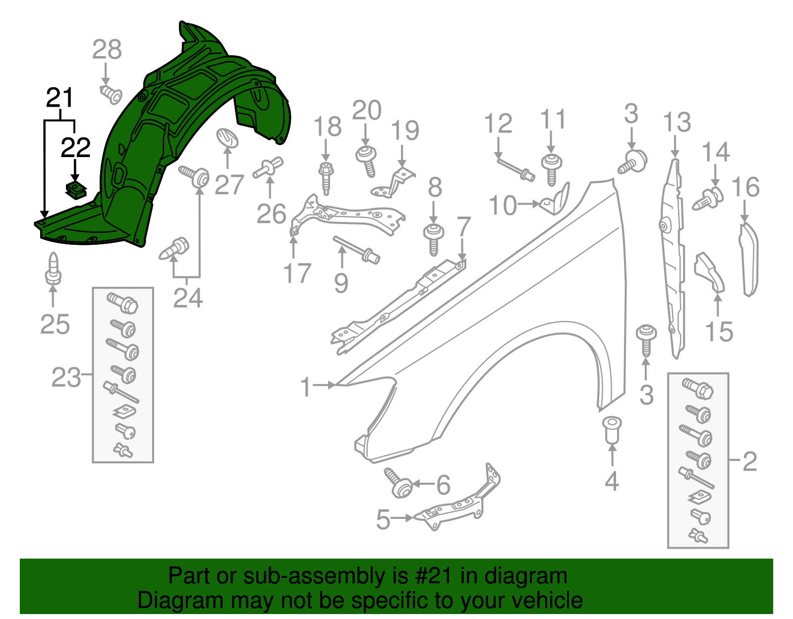 8V0-821-171-J - 2016-2018 Audi A3 Sportback e-tron - Fender Liner 2016 ...